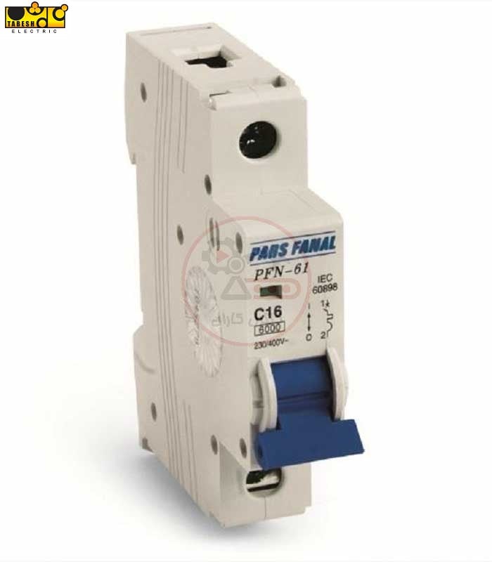 کلید مینیاتوری پارس فانال تک پل 32 آمپر PFN-1P-C32 - مرکز فروش کابل-سیم- لامپ و انواع روشنایی